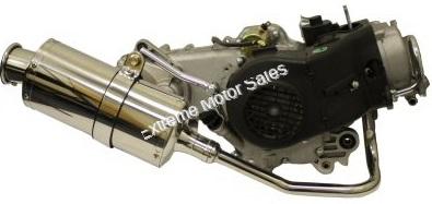 QMB139 50cc, 4-stroke Performance Exhaust - Oval 50cc QMB139 Scooter ...